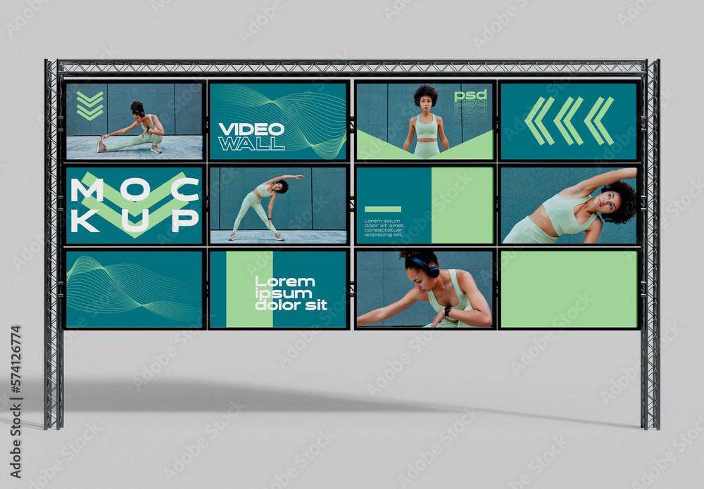 Video Wall Mockup Stock Template | Adobe Stock