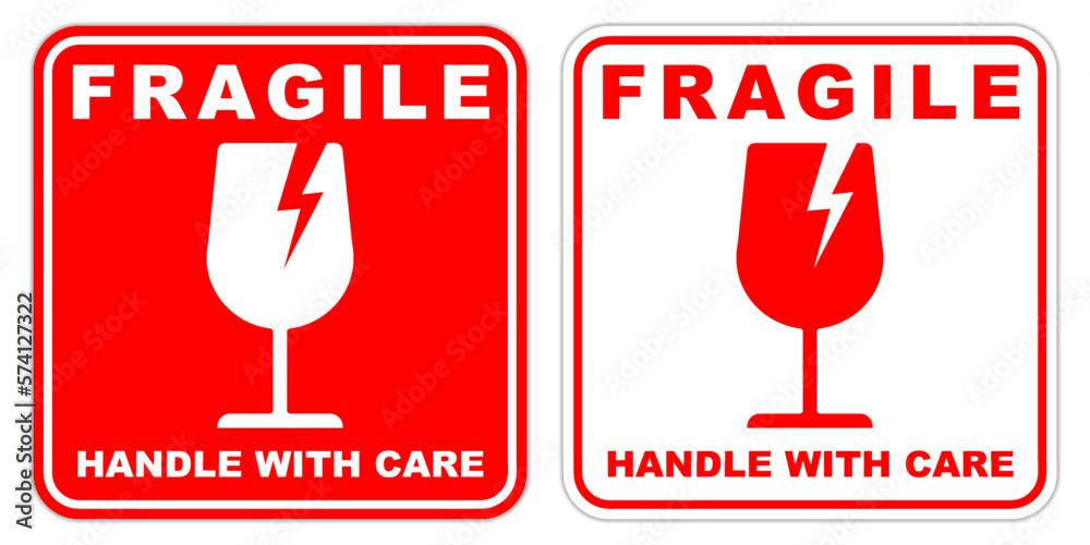 sticker fragile handle with care printable sign symbol for delivery ...