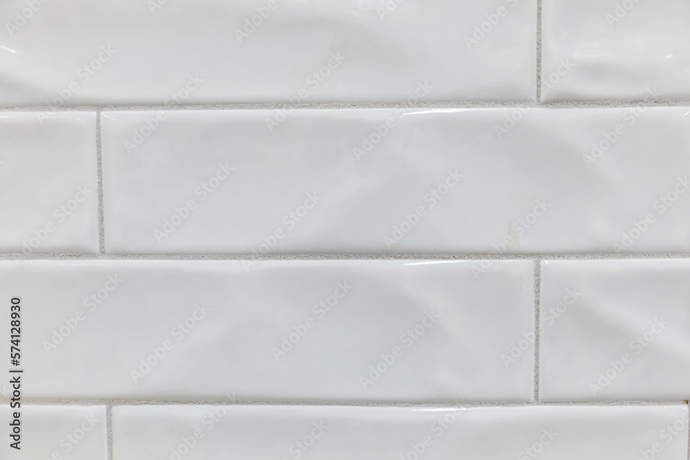 White uneven handmade wavy extra long subway tile for a backsplash ...