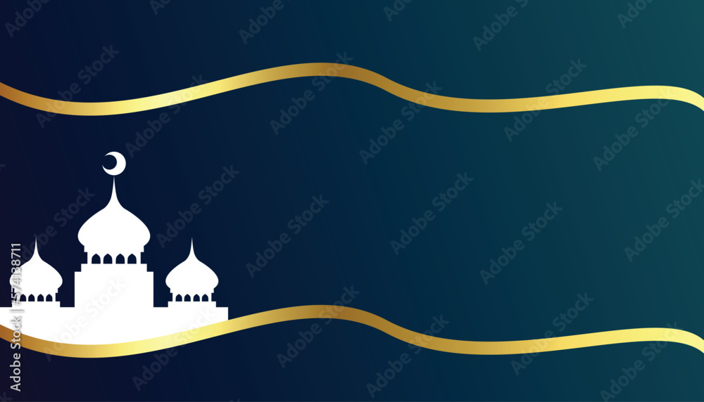 Vector islamic blue abstract vector background, islam logo sign Stock ...