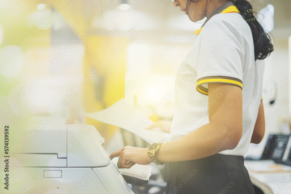 Businesswoman hands working with laptop computer, tablet and smartphone ...