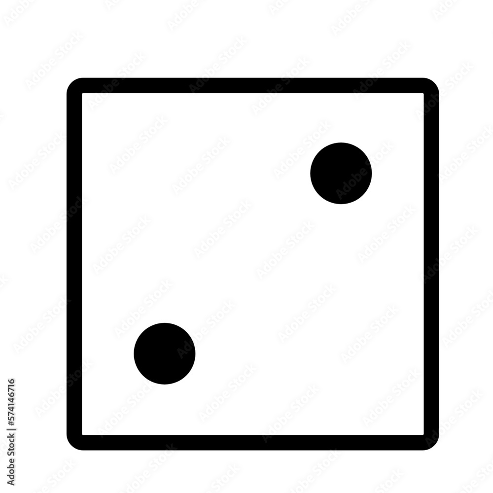 Dice showing two, A die showing with face of two Stock Illustration ...