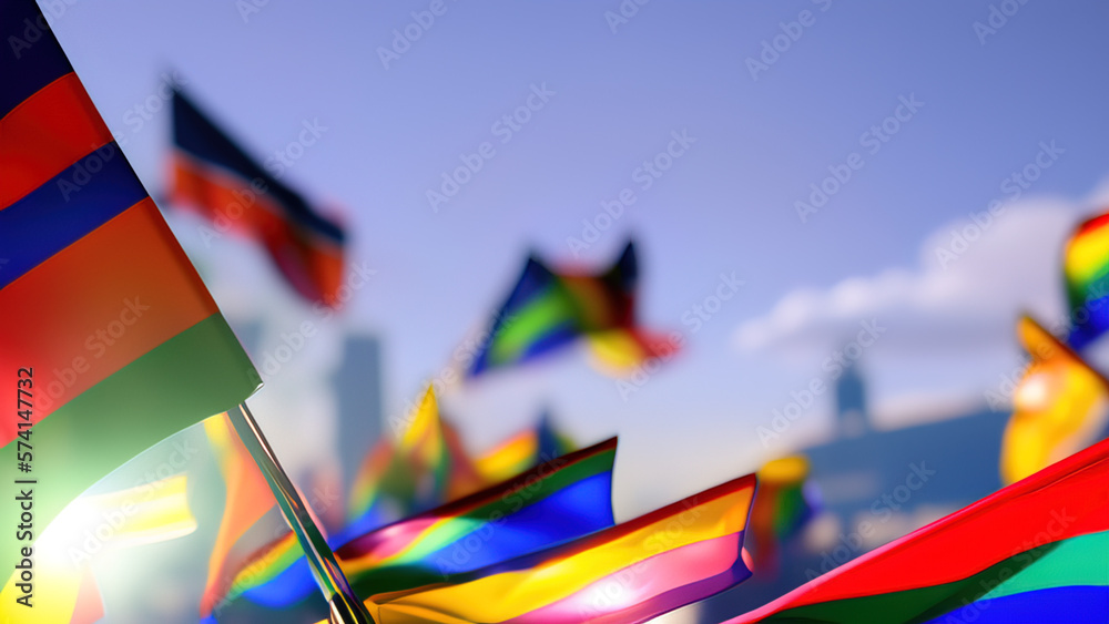 Pride Flag, Bold and Vibrant Emblem of Equality and Inclusion ...