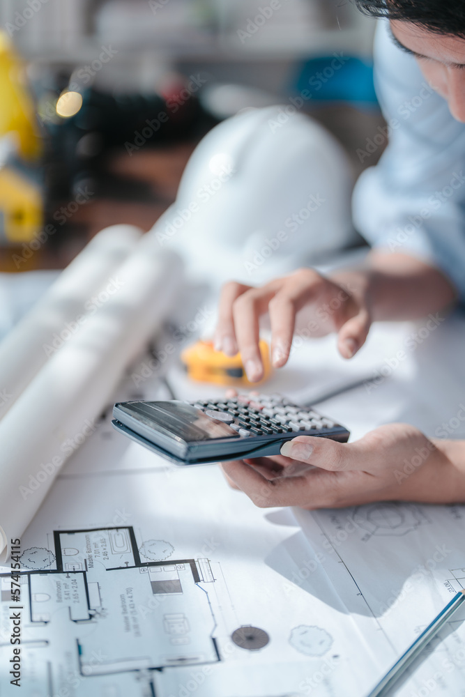 Drawing construction plan remodel and renovate and old house at meeting ...