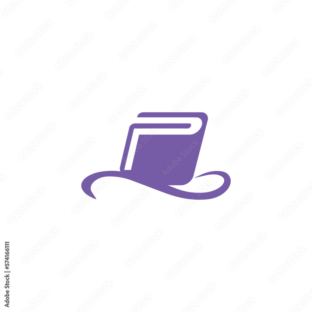 learning magic hat book logo for business, logo, design, icon, web ...