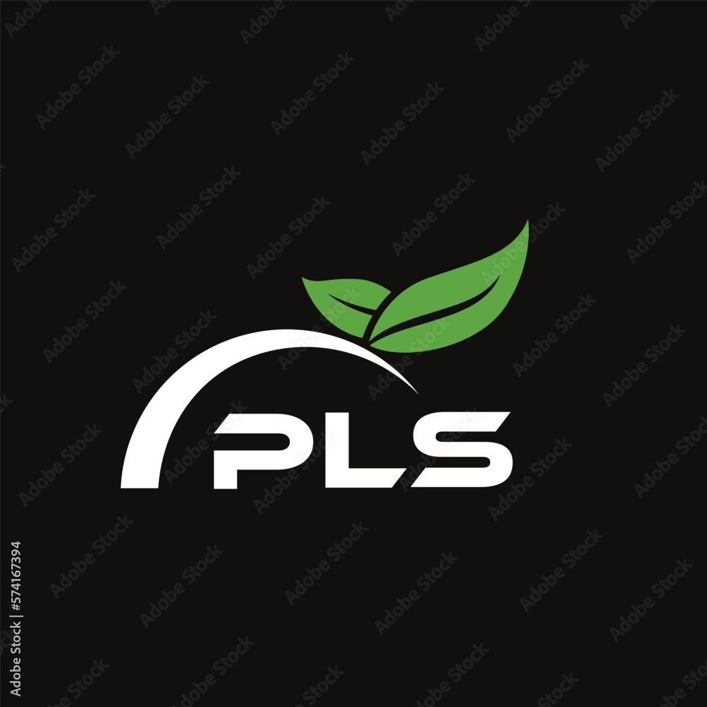 PLS letter nature logo design on black background. PLS creative ... PLS letter nature logo design on black background. PLS creative ...
