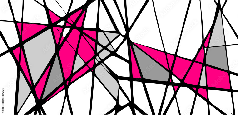 Geometric pattern. Futuristic bright design. Pink. black, grey color ...