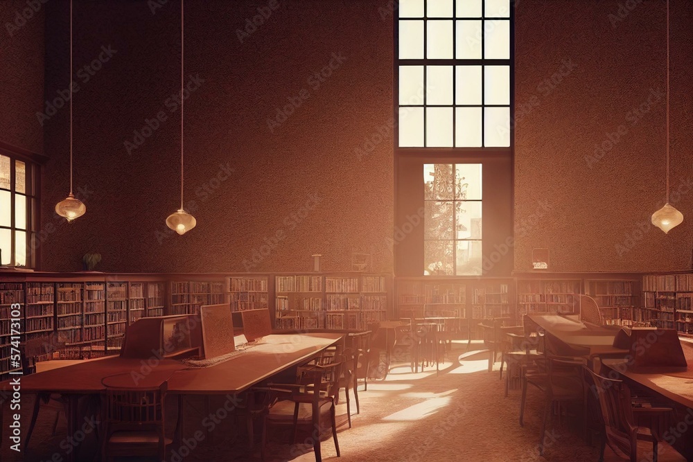 Beautiful Brown Library Background Genshin Impact Wallpaper ...
