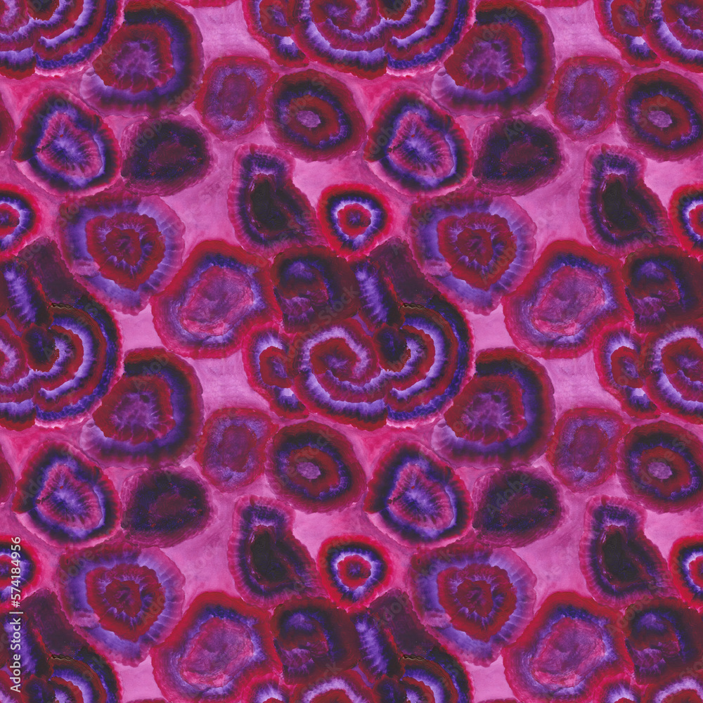 Purple, blue, and pink watercolor abstract background. Mosses and ...