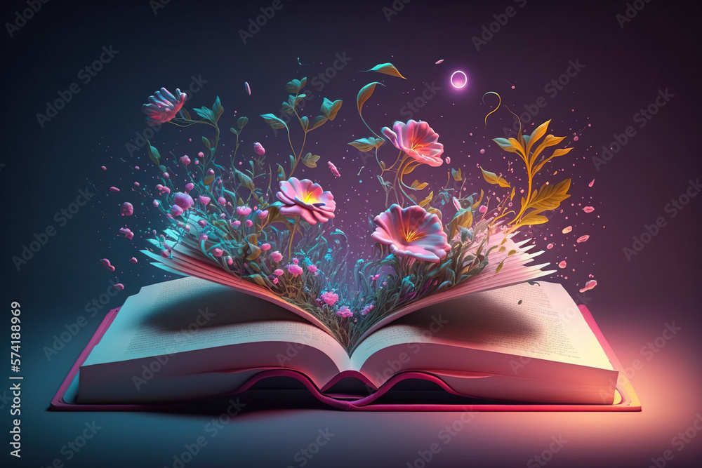 Beautiful Open Book Wallpaper