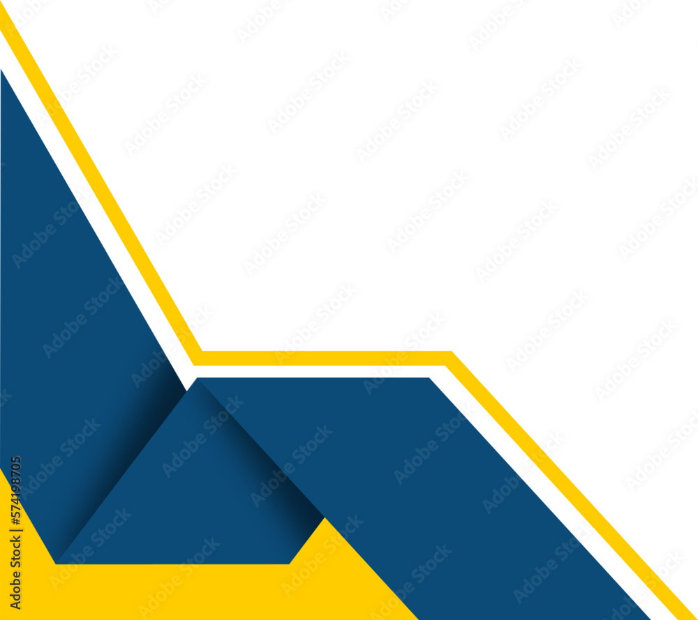 Yellow and blue abstract corner border Stock Vector | Adobe Stock