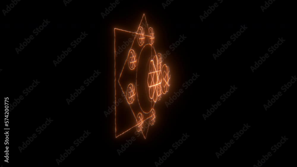 Orange magic spells and shields, shapes, circles and lines. Mystic Arts ...