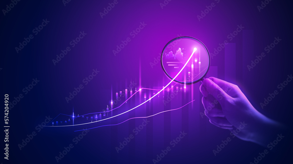 ภาพประกอบสต็อก Businessman analysis growth business graph on stock ... ภาพประกอบสต็อก Businessman analysis growth business graph on stock ...