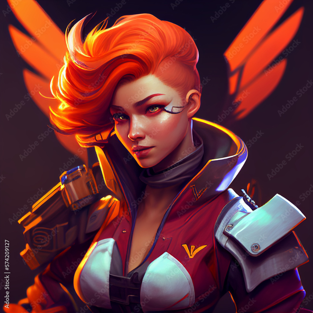 Valorant Phoenix and game character Generative AI Stock Illustration ...