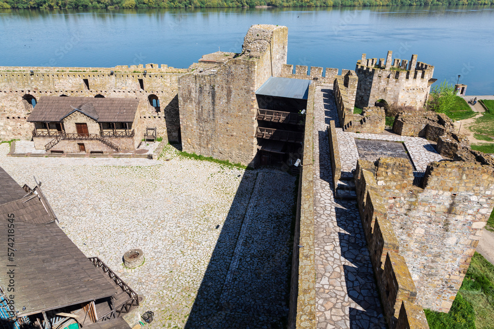 Inner city of Smederevo Fortress is a medieval fortified city in ...