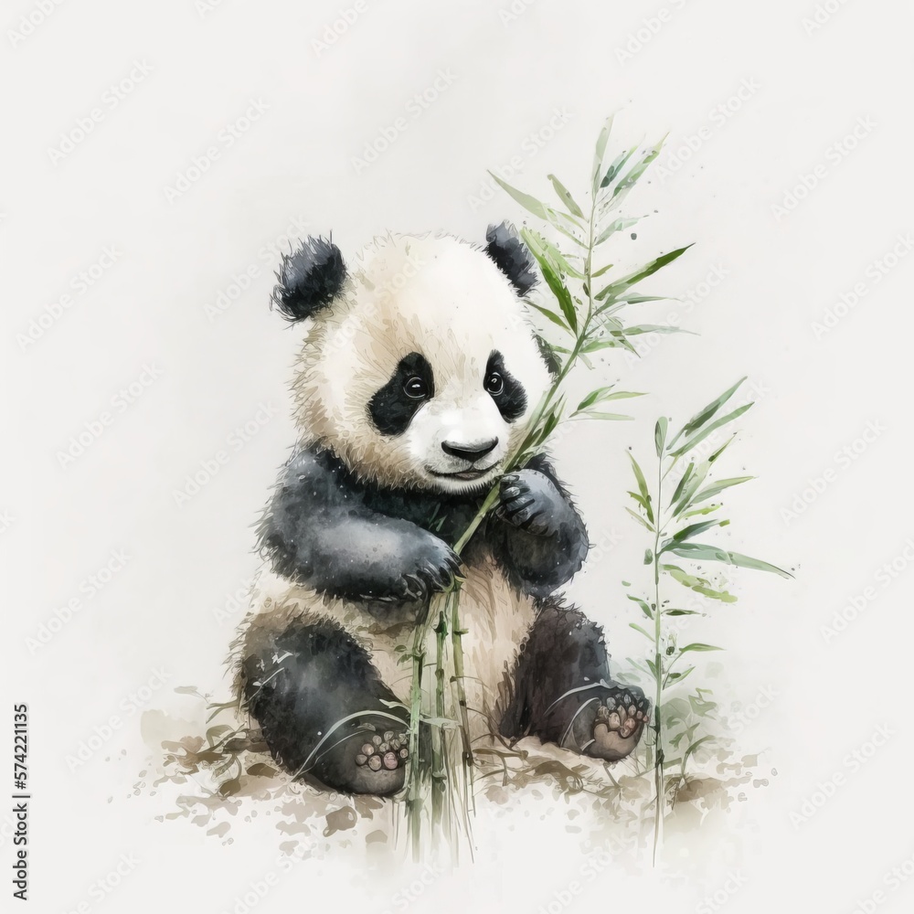 Cute Watercolor Panda