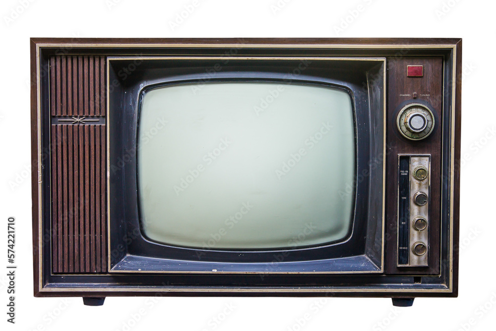 Classic Vintage Retro Style television with cut out screen Stock Photo ...