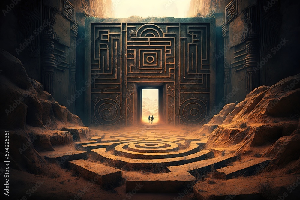 Burrowed Deep in a Mystical Maze, a Mysterious Temple Dwells Generative ...