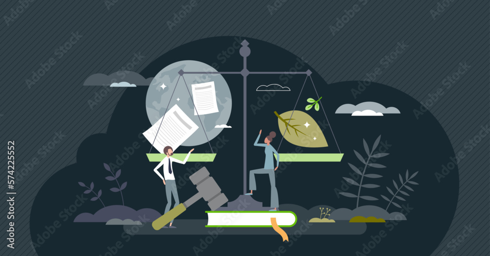 Environmental policy with nature friendly laws and eco rules tiny ...