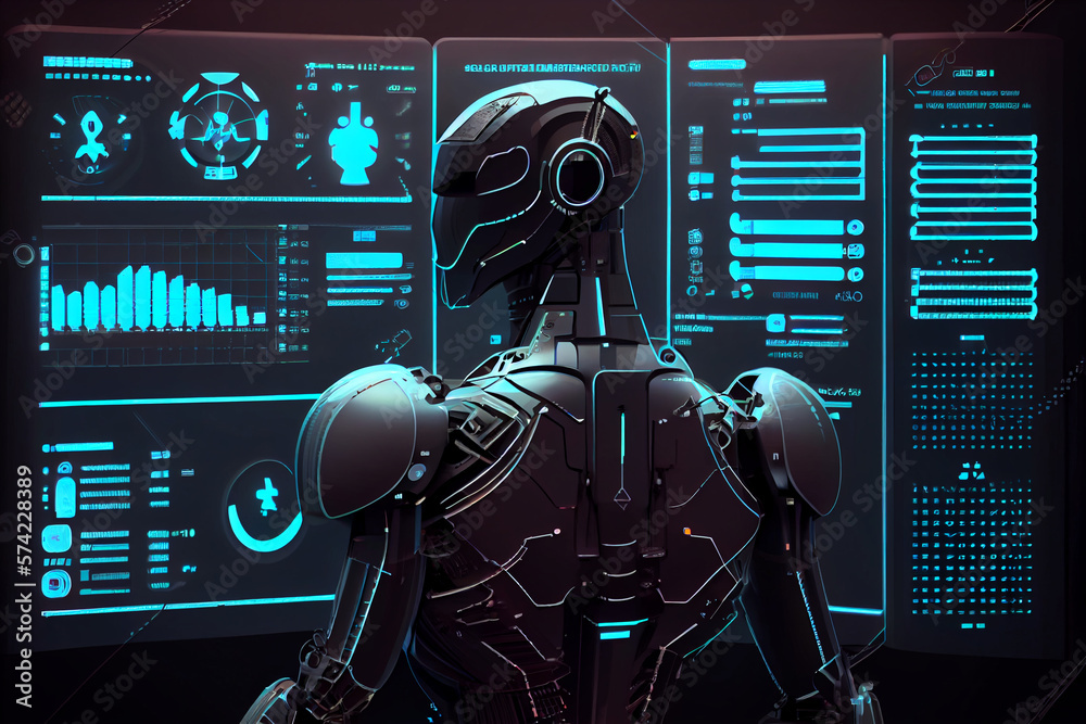 AI and digital world map. Technology Stock Illustration | Adobe Stock