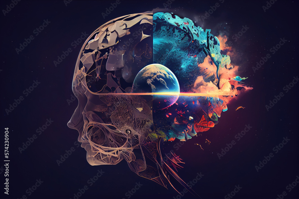Brain and Mindset Concept - Generative AI illustration Stock ... Brain and Mindset Concept - Generative AI illustration Stock ...