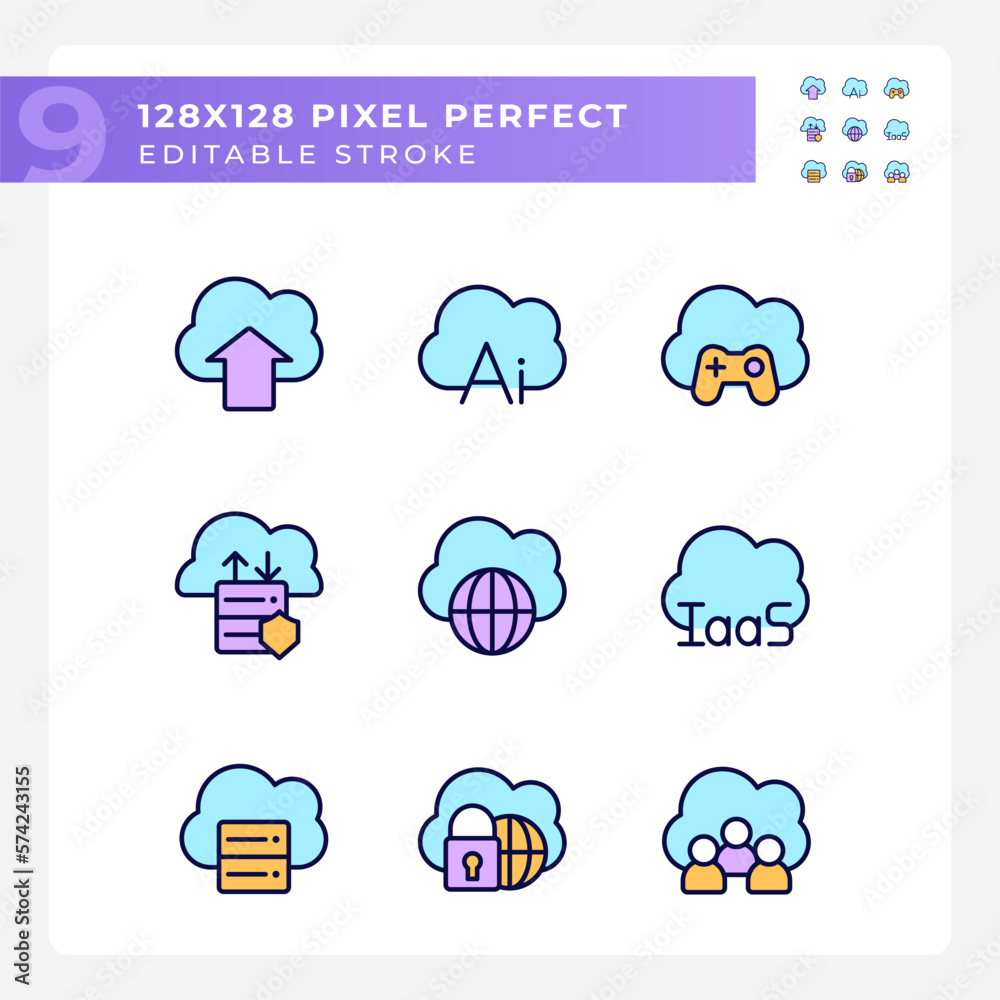 Cloud based service for data processing pixel perfect RGB color icons ...