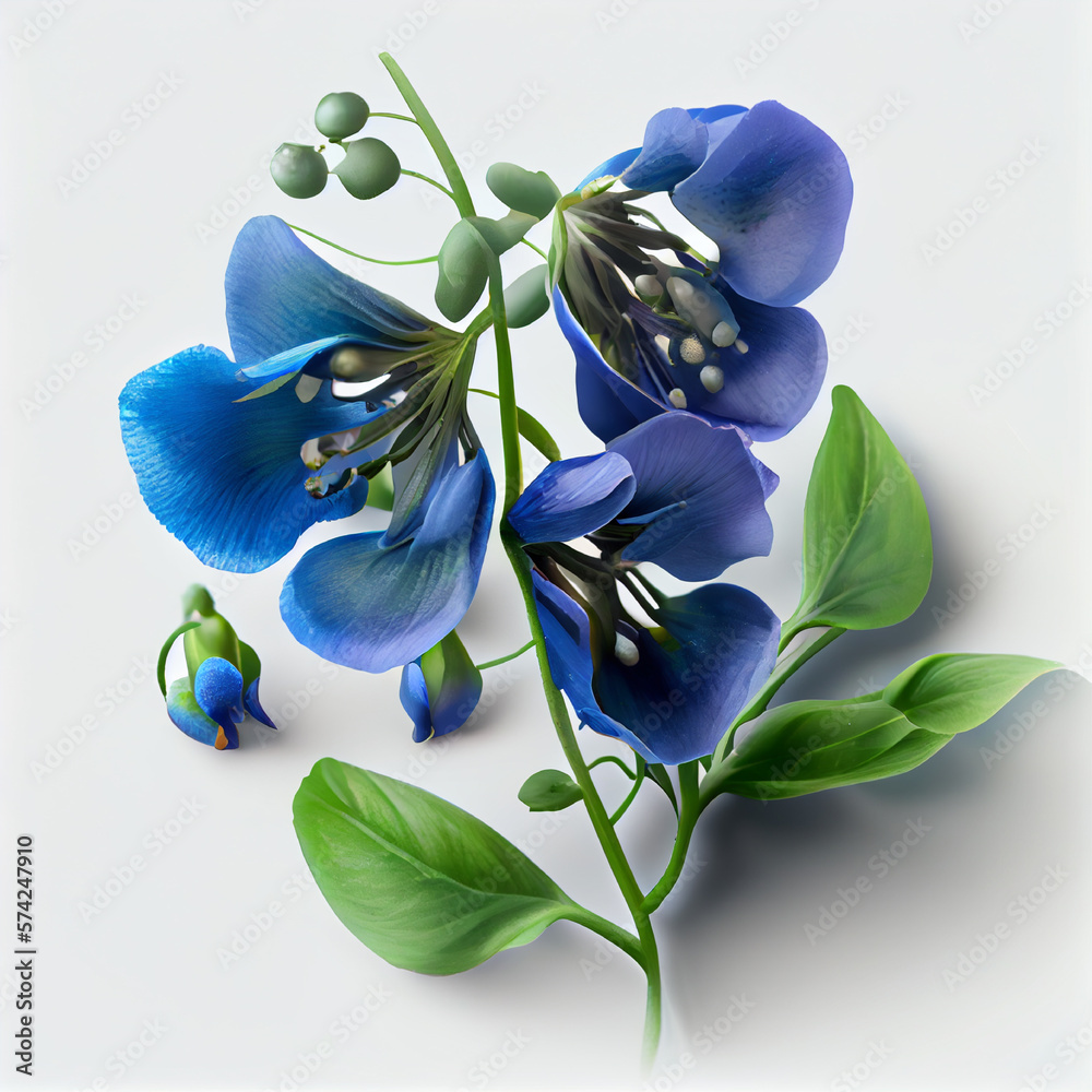 Butterfly pea flower | Butterfly pea flower with white background ...