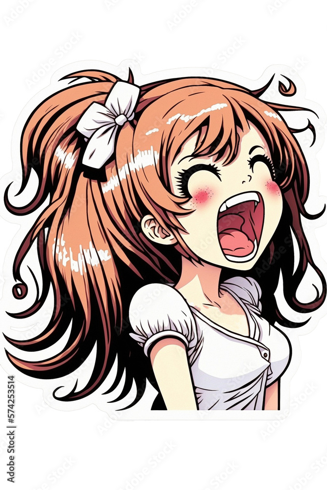 Disappointed anime girl clipart created with Generative AI Tools ...