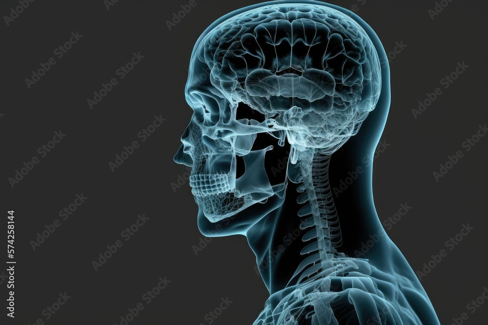 3d rendered illustration of a human skeleton , ai generated ilustração ...