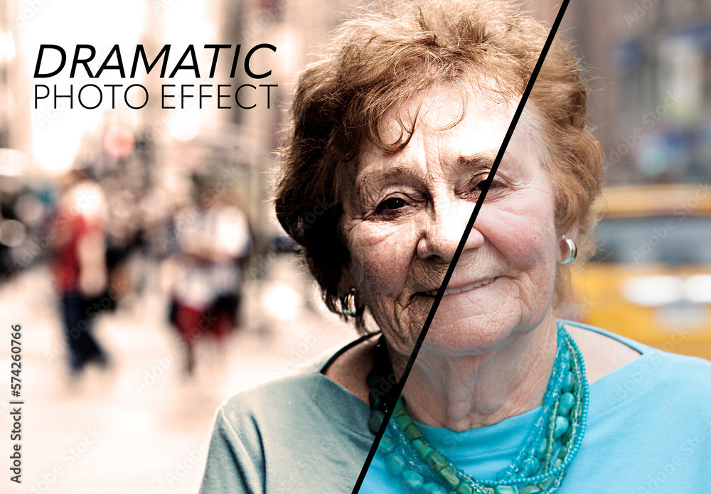 Dramatic Photo Effect Stock Template | Adobe Stock