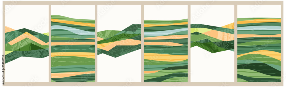 Green abstract rice field top view with texture vector background ...
