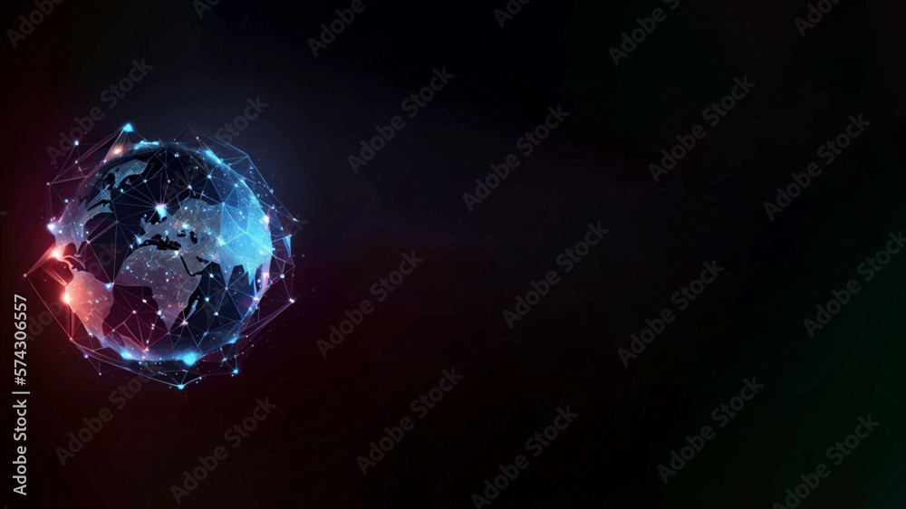 globe background banner, earth backgrounds vector, dark background ...