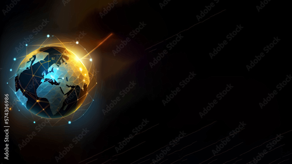 globe background banner, earth backgrounds vector, dark background ...