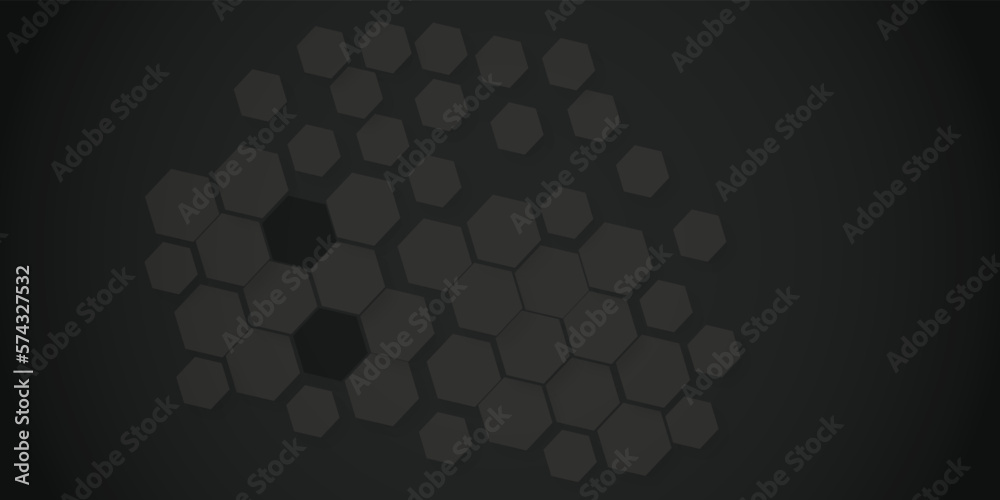 Abstract hexagon geometric black background. Background with hexagons ...