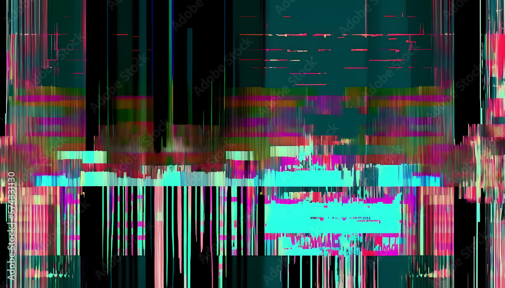 Test Screen Glitch Texture, Abstract illustration of distorted tv test ...