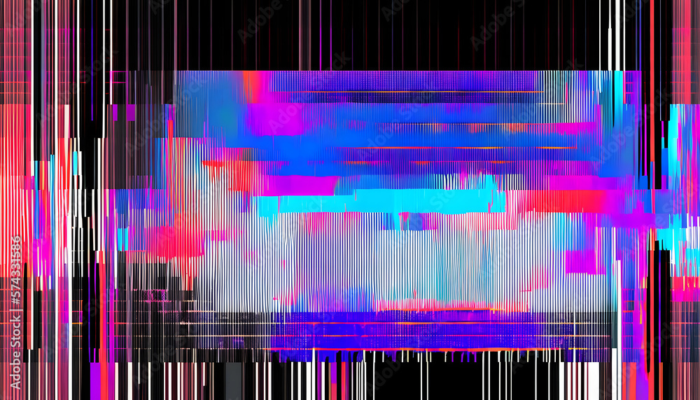 Test Screen Glitch Texture, Abstract illustration of distorted tv test ...