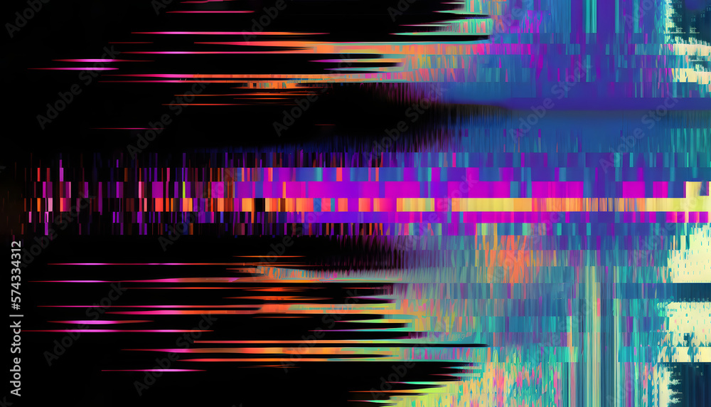 Test Screen Glitch Texture, Abstract illustration of distorted tv test ...