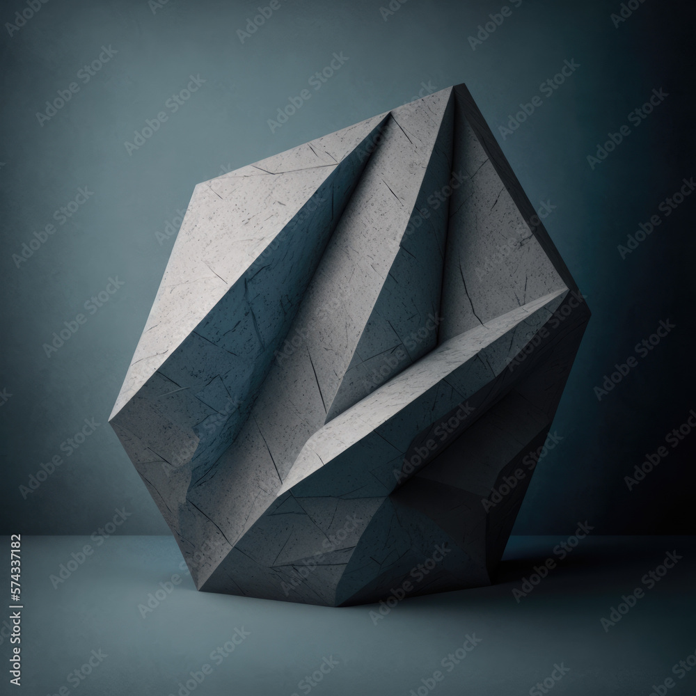 jagged pentagonal stone with a jagged texture background for cosmetic ...