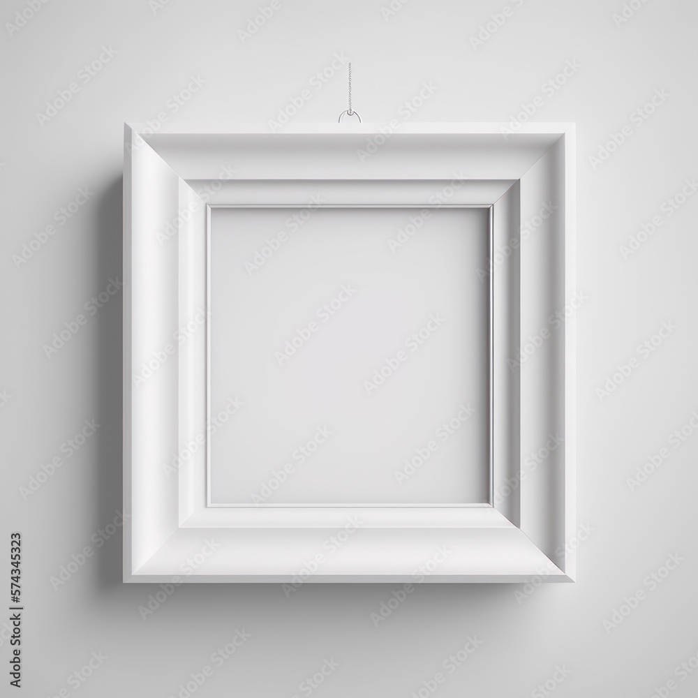 Blank picture frame mockup on wall in modern interior. Quadro em branco ...