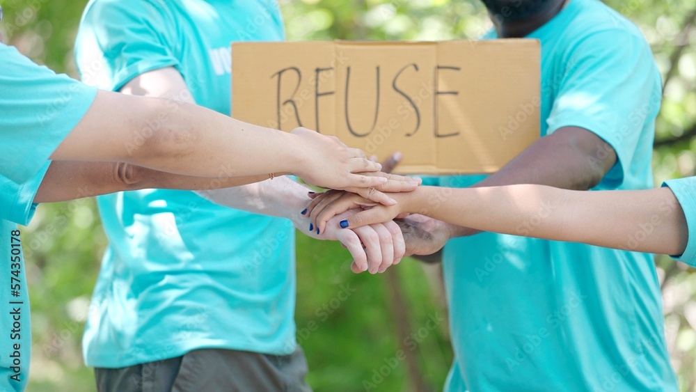 Volunteer to help save nature, pick up trash, hold a re-use sign ...
