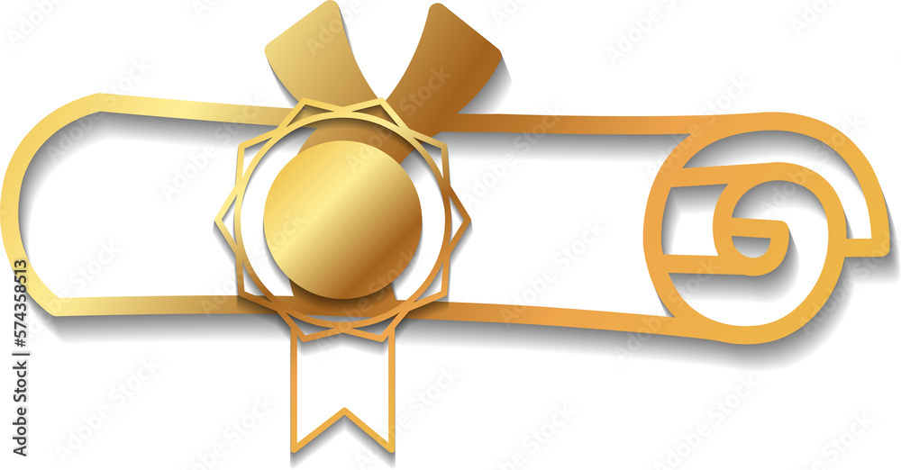 Celebrate your achievement with a beautifully designed gold scroll ...