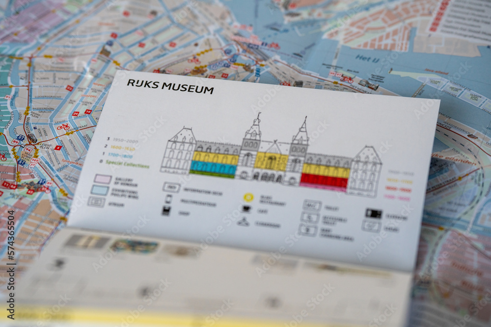 Amsterdam, Netherlands - February 10, 2023: Rijksmuseum brochure. The ...