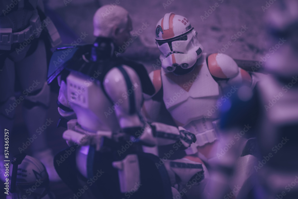 NEW YORK USA, FEB 22 2023, scene from Star Wars The Clone Wars Umbara ...