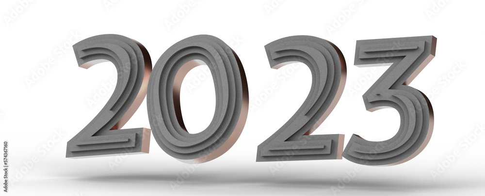 Year as Number - Typography design of 2023 with welcome 2023 concept ...