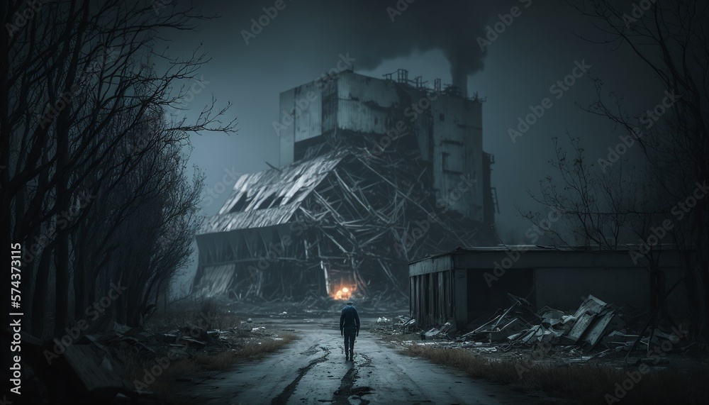 State of Chernobyl After Nuclear Disaster Generated by AI Stock ...