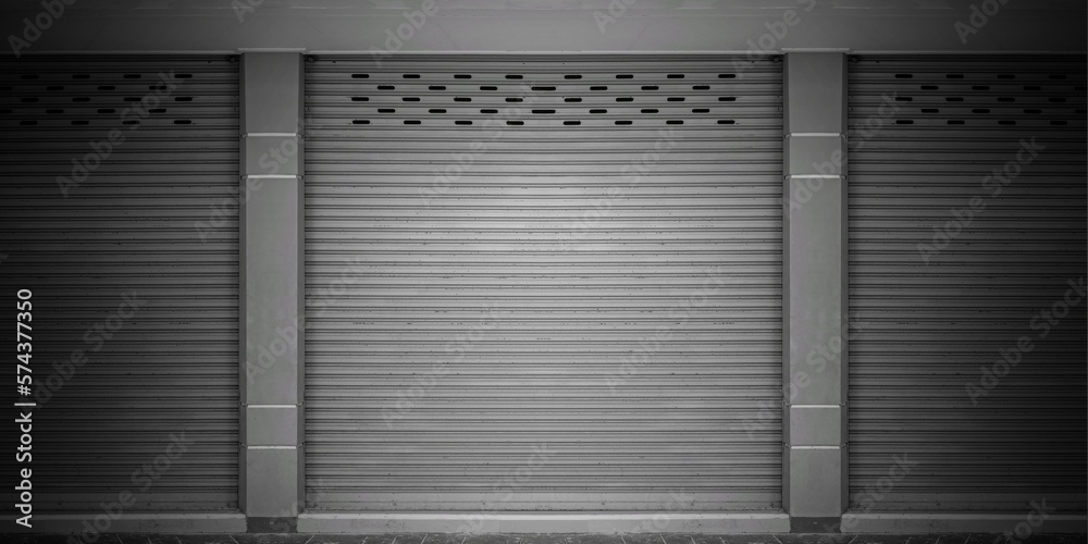 Dark gray rusty steel doors for steel metal sheet door background and ...