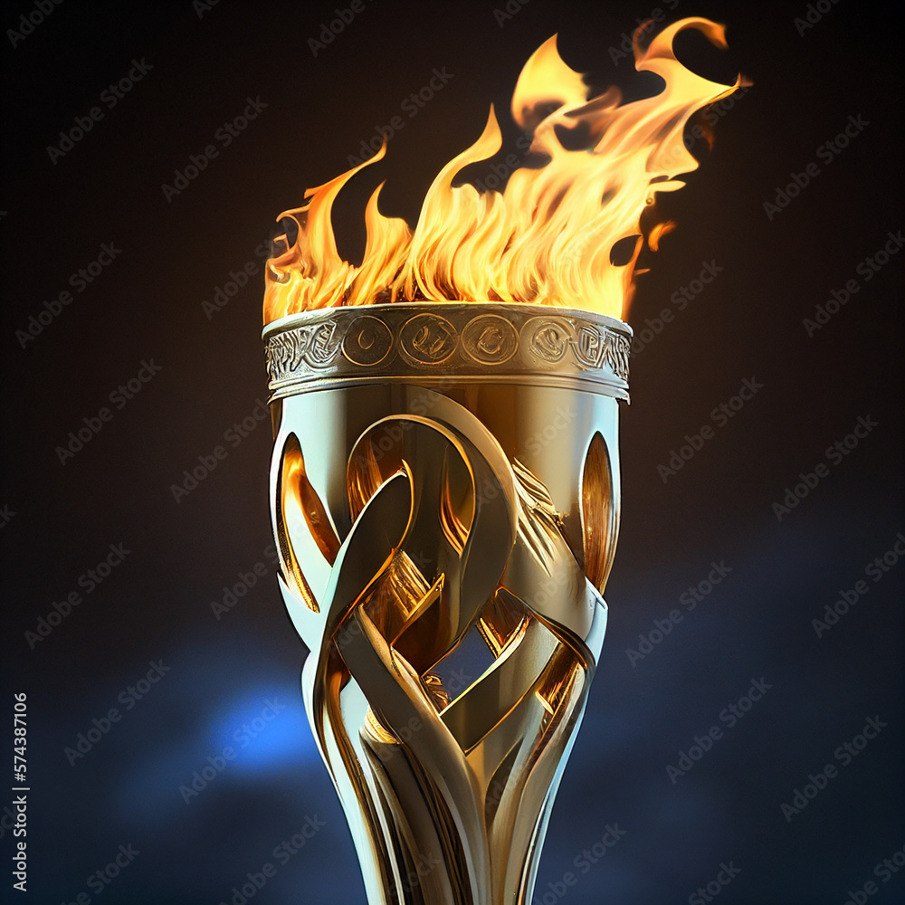 Olympic torch Stock Illustration | Adobe Stock