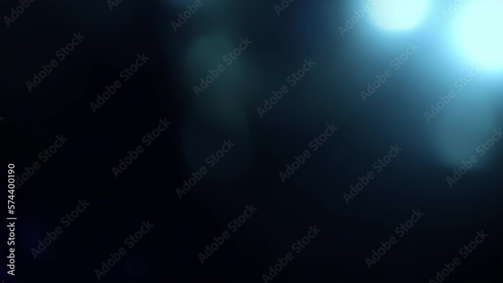 Real light leaks and highlights with hexagonal bokeh on black background with chaotic motion for ...