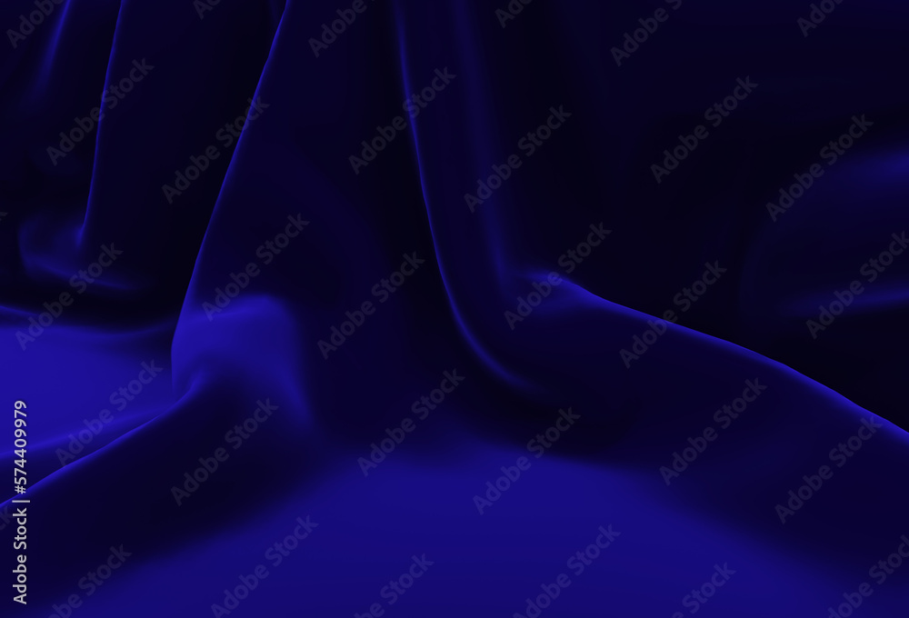 Velvet Draped Backdrop for Still Life - Navy Blue Folded Background ...