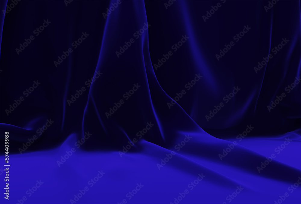 Velvet Draped Backdrop for Still Life - Navy Blue Folded Background ...